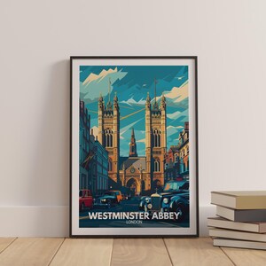 Westminster Abbey Print - Westminster Abbey Poster, UK Wall Art, London ...