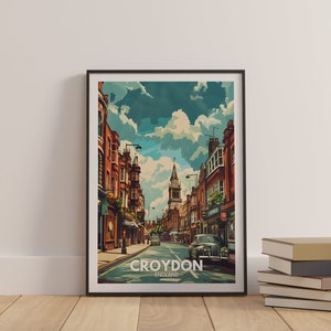 Croydon Art Print - Croydon Poster, UK Wall Art, England Wall Art Decor ...