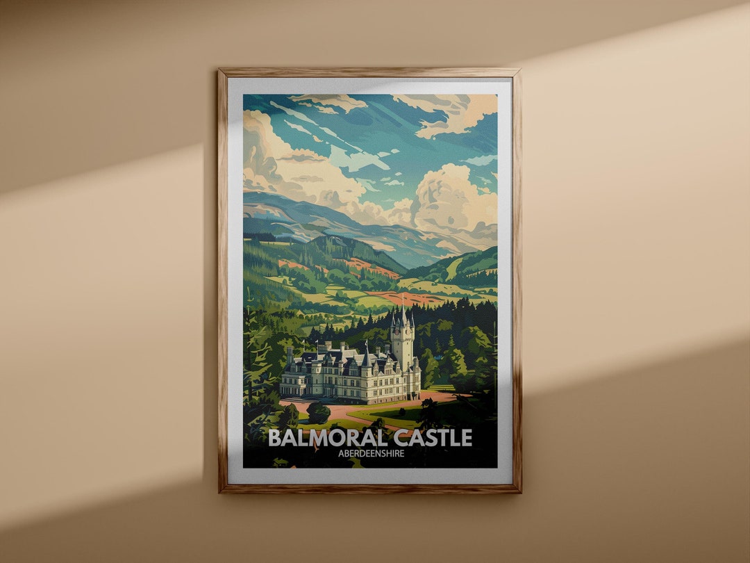Balmoral Castle Print - Balmoral Castle City Poster, UK Wall Art ...