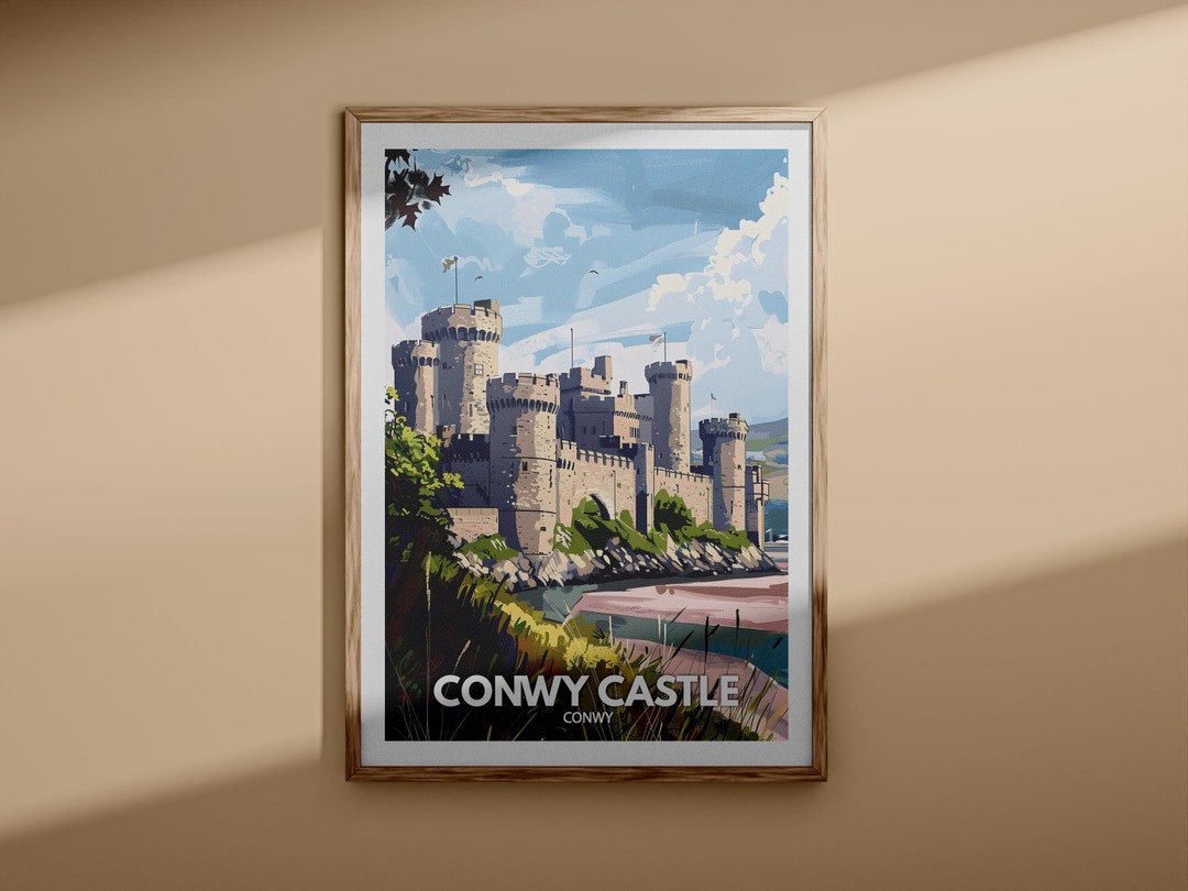 Conwy Castle Print - Conwy Castle City Poster, UK Wall Art, Conwy Wall ...