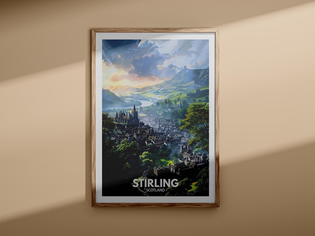 Stirling Print - Stirling City Poster, UK Wall Art, Scotland Wall Art ...