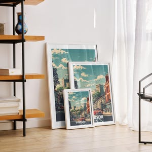 Windsor Print - Windsor Poster, UK Wall Art, England Wall Art Decor ...