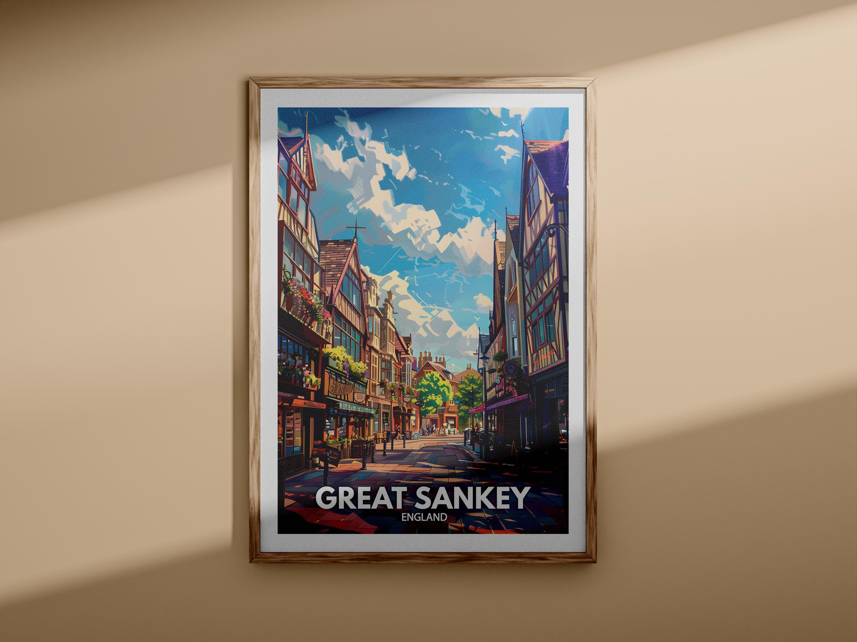 Great Sankey Print - Great Sankey Poster, UK Wall Art, England Wall Art ...