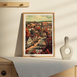 Yate Print - Yate Poster, UK Wall Art, England Wall Art Decor, British ...