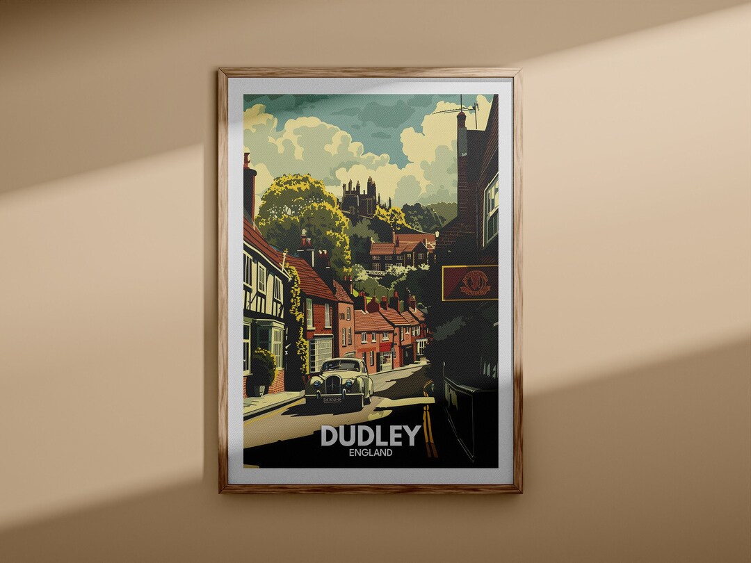 Dudley Print - Dudley Poster, UK Wall Art, England Wall Art Decor ...