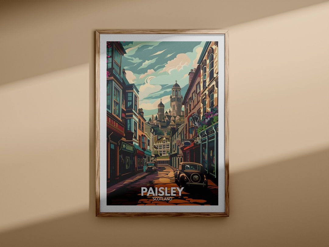 Paisley Print - Paisley Poster, UK Wall Art, Scotland Wall Art Decor ...