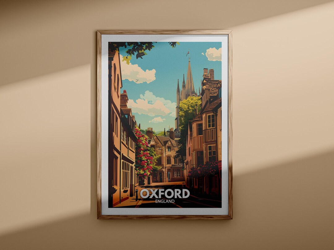 Oxford Print - Oxford Poster, UK Wall Art, England Wall Art Decor ...