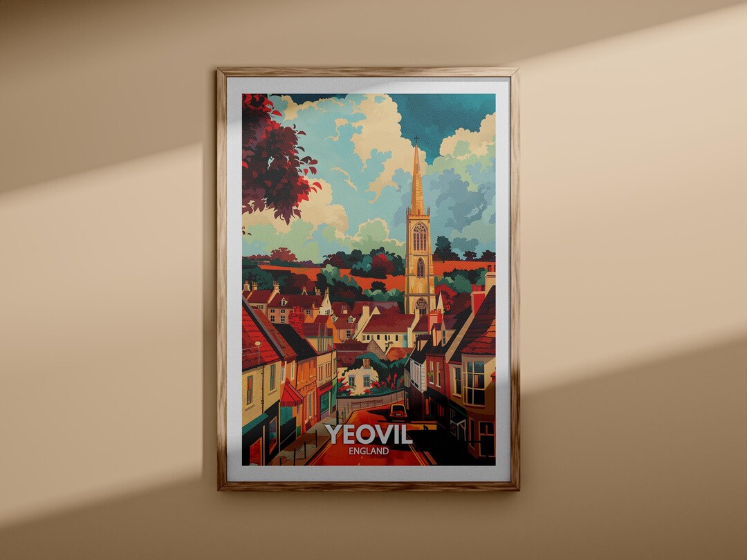 Yeovil Print - Yeovil Poster, UK Wall Art, England Wall Art Decor ...