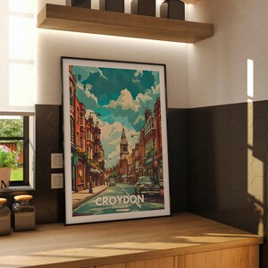 Croydon Art Print - Croydon Poster, UK Wall Art, England Wall Art Decor ...