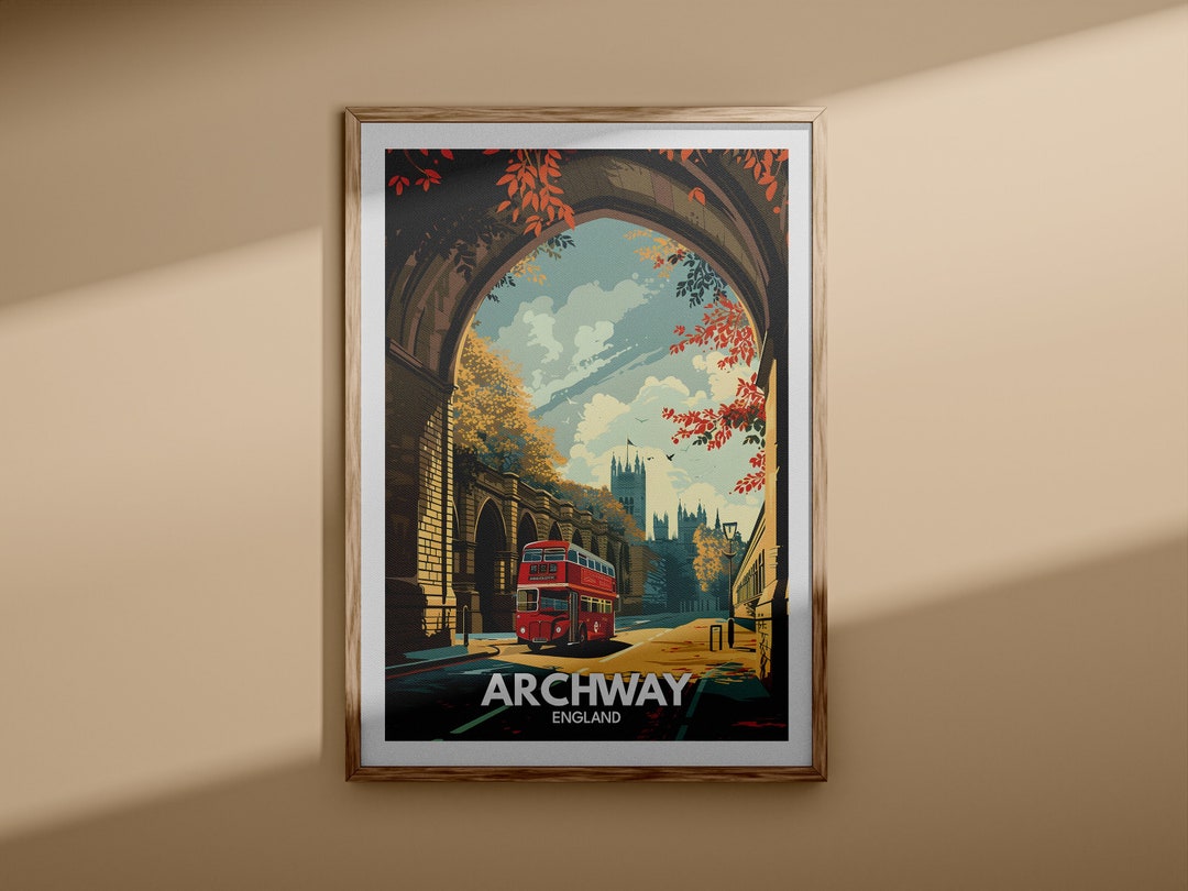 Archway Print - Archway Poster, UK Wall Art, England Wall Art Decor ...