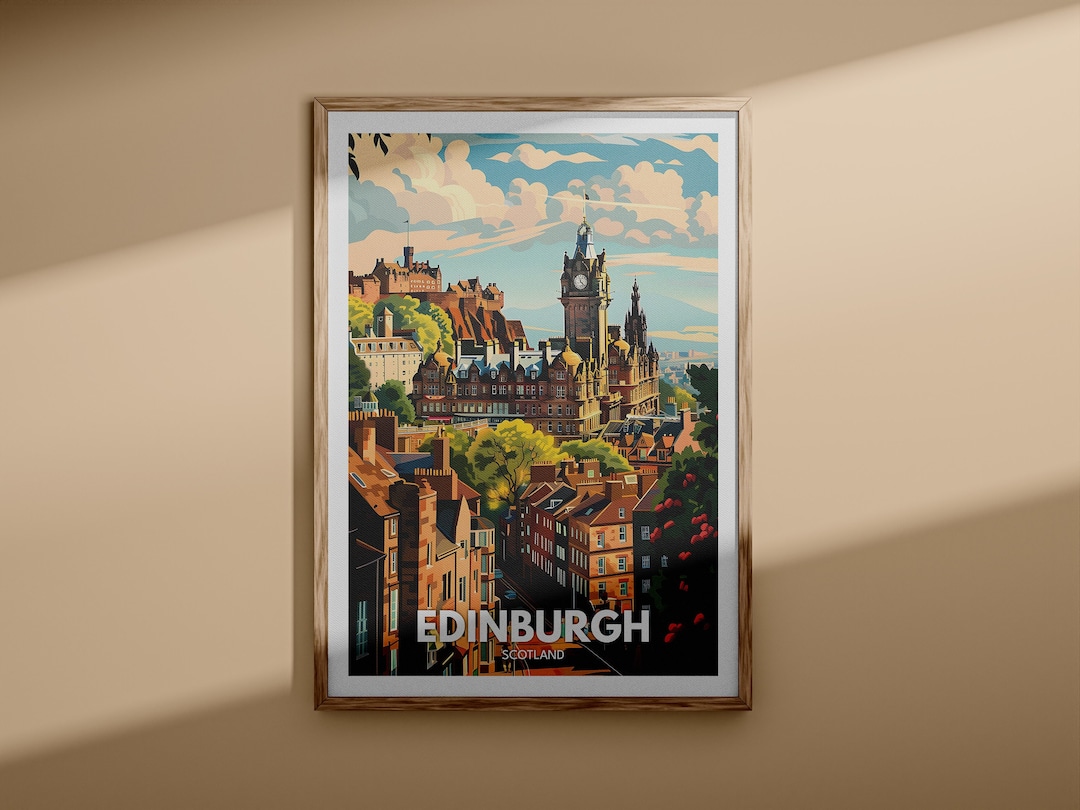 Edinburgh Print - Edinburgh Poster, UK Wall Art, Scotland Wall Art ...