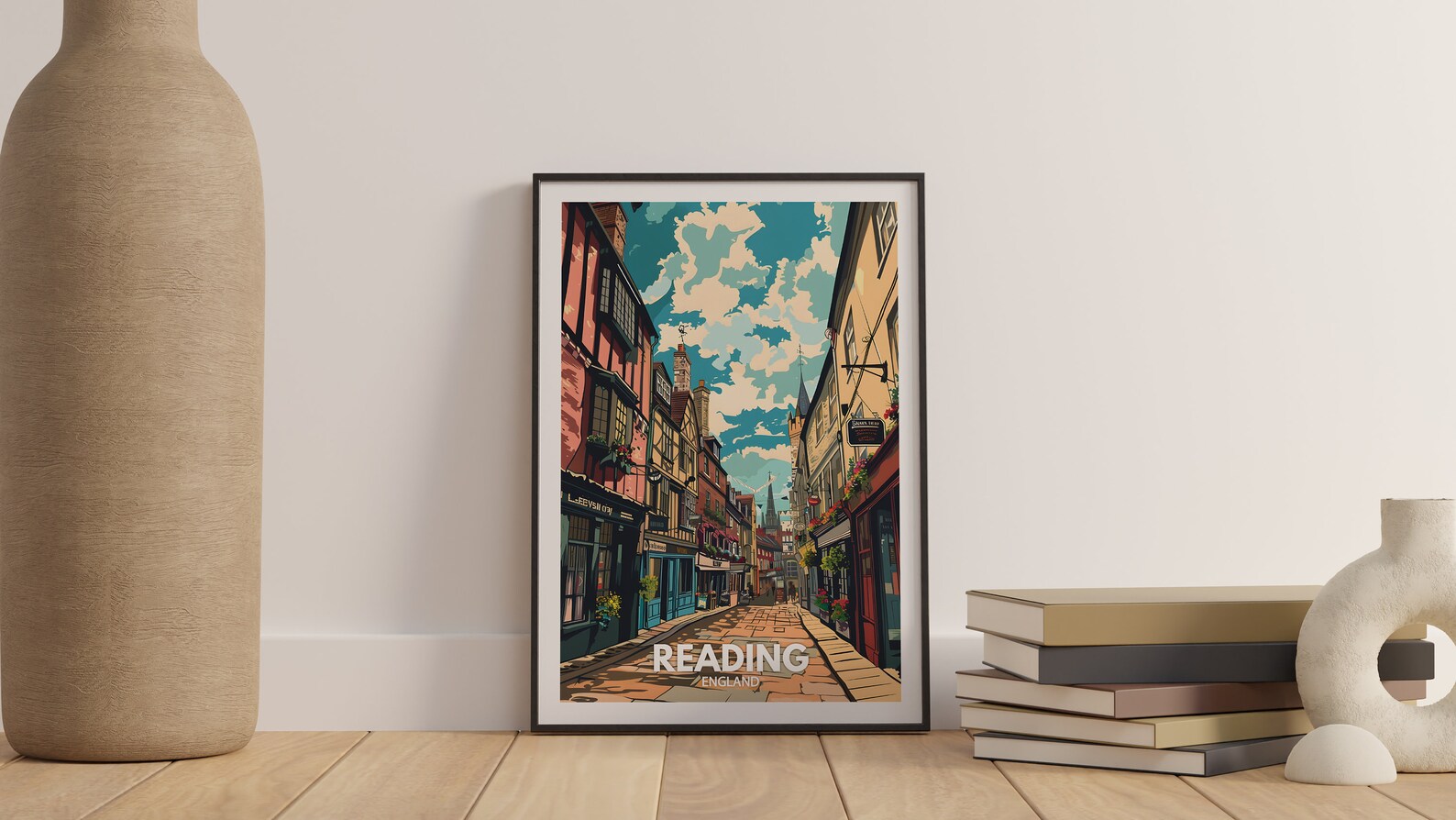 Reading Art Print - Reading City Poster, UK Wall Art, England Decor ...