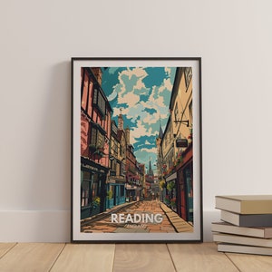 Reading Art Print - Reading City Poster, UK Wall Art, England Decor ...