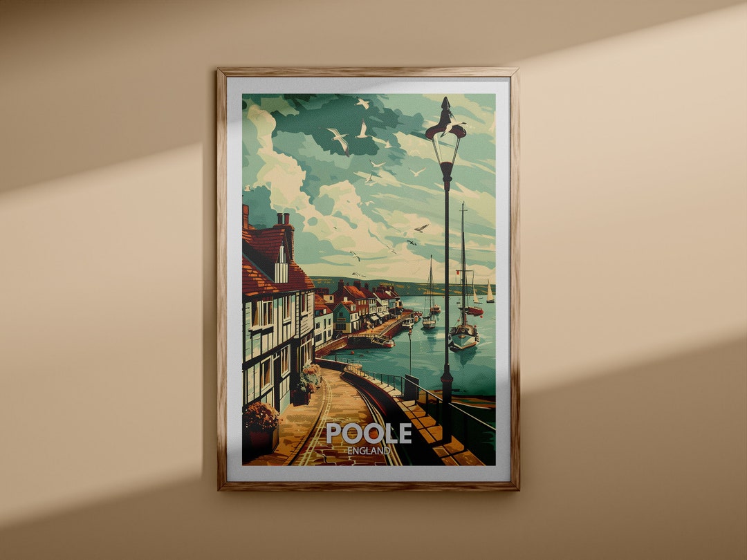 Poole Art Print - Poole City Poster, UK Wall Art, England Decor ...