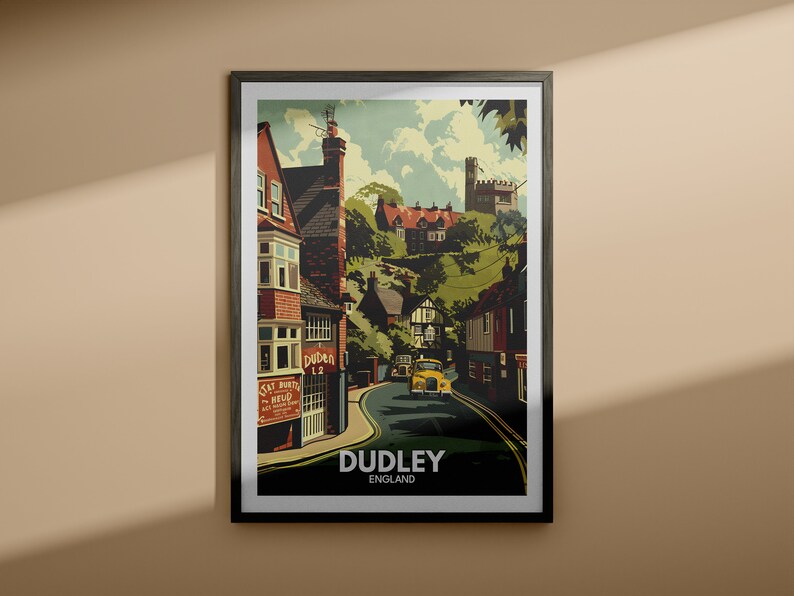 Dudley Art Print - Dudley Poster, UK Wall Art, England Wall Art Decor ...