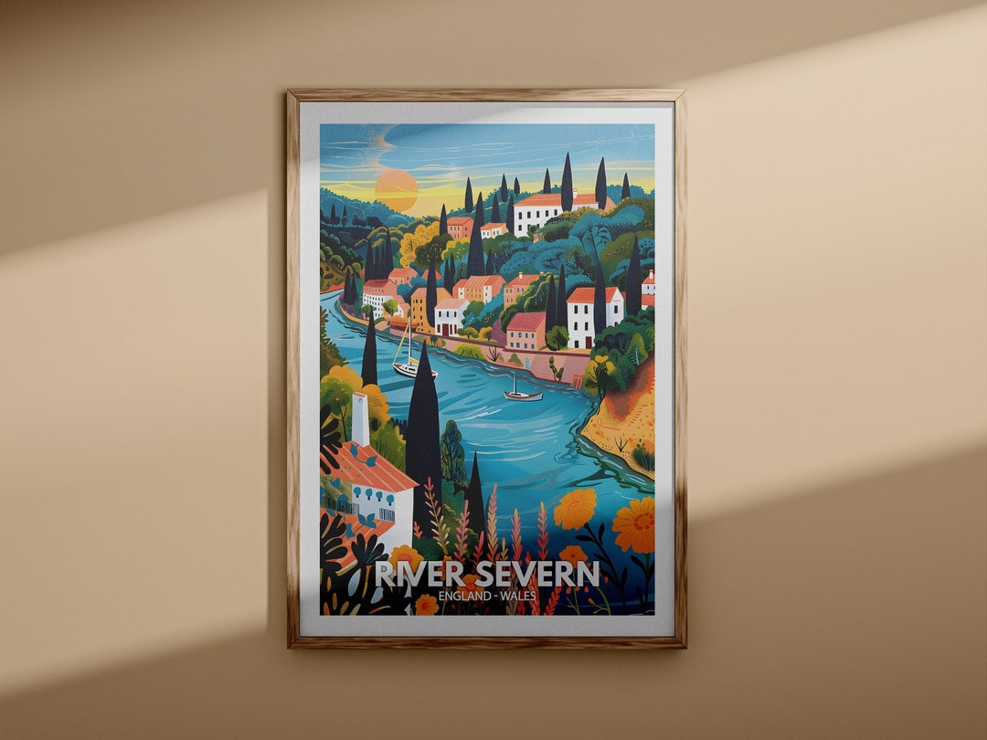 River Severn Print, River Severn Poster, Wales River Travel Poster ...