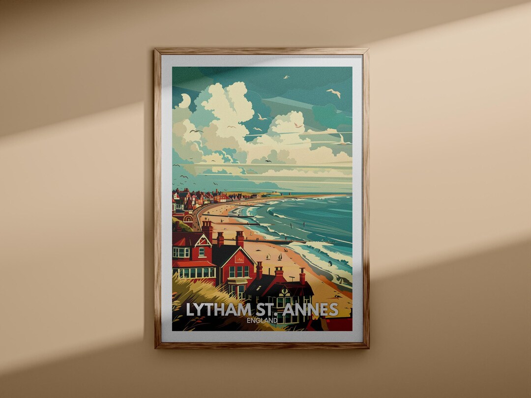 Lytham St. Annes Print - Lytham St. Annes Poster, UK Wall Art, England ...