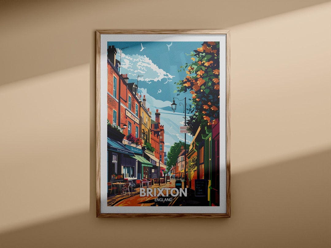 Brixton Print - Brixton Poster, UK Wall Art, England Wall Art Decor ...
