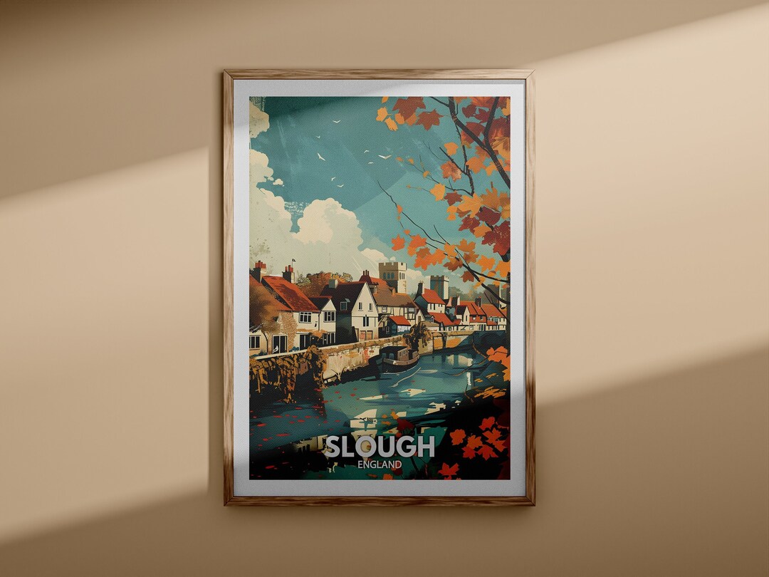 Slough Print - Slough Poster, UK Wall Art, England Decor, British ...