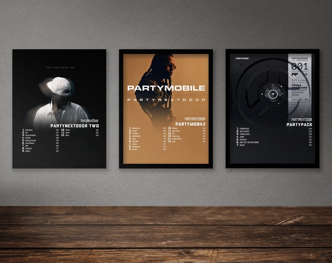 Partynextdoor Poster Set of 8 Album Poster | Colours | Partynextdoor ...