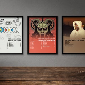 MF Doom Poster Set of 6 Album Poster | Super What? | Czarface Meets ...