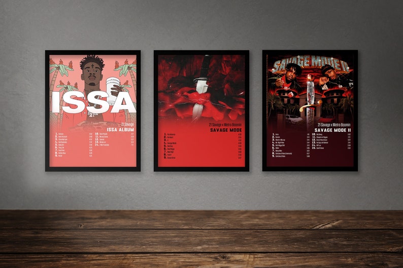 21 Savage Album Poster Set | American Dream, Her Loss (digital Download ...