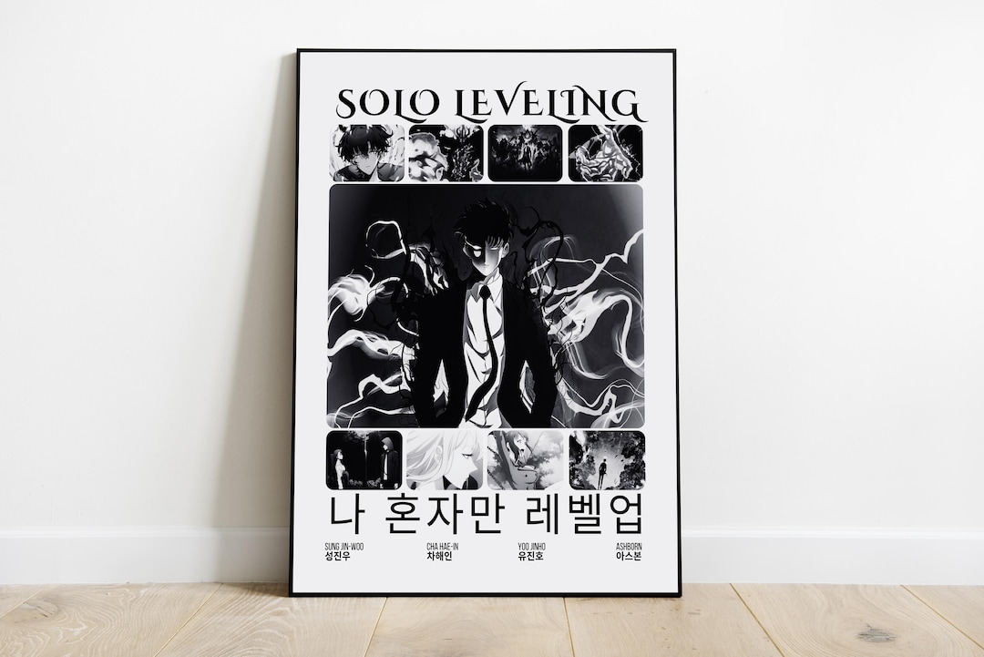 Solo Leveling Anime Poster | Sung Jin Woo Vintage Poster | Manga Art ...