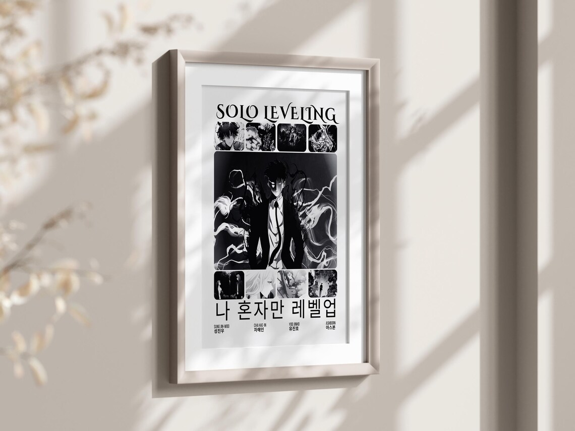 Solo Leveling Anime Poster | Sung Jin Woo Vintage Poster | Manga Art ...