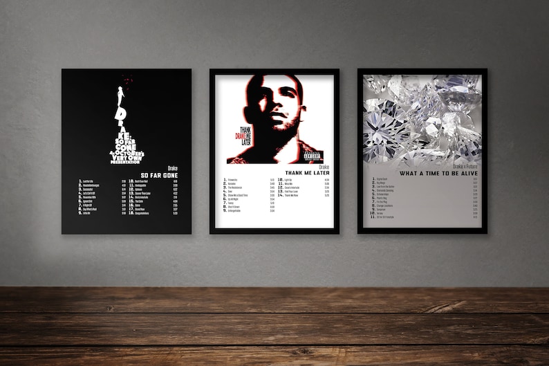 Drake Poster Set of 15 Album Poster | Honestly, Nevermind | Views ...