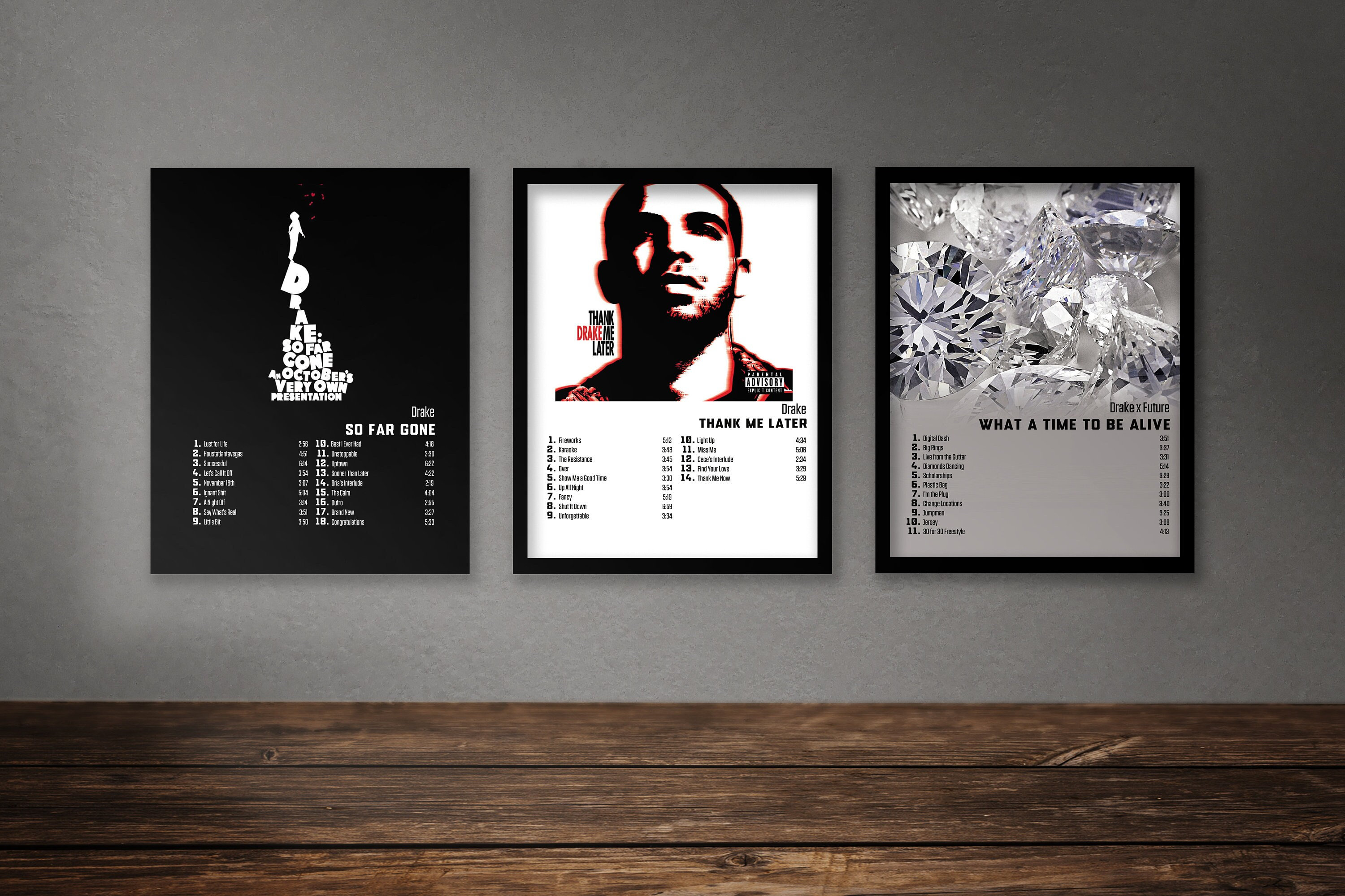 Drake Poster Set of 15 Album Poster | Honestly, Nevermind | Views ...