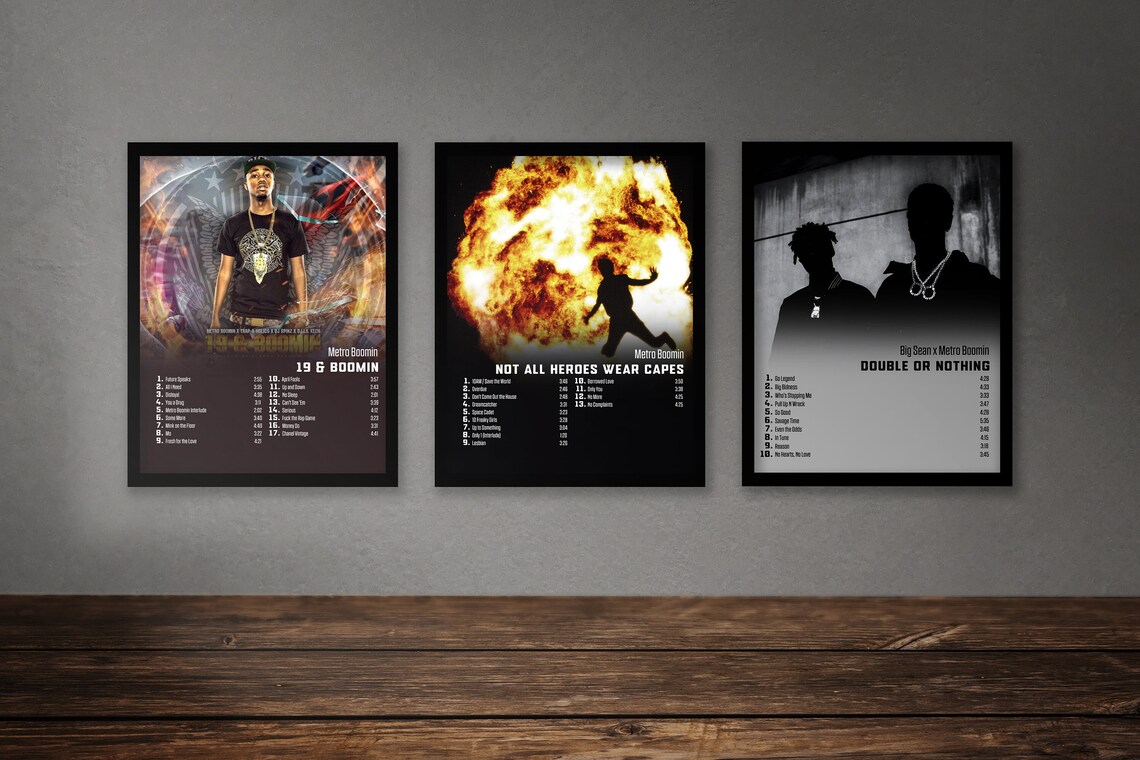 Metro Boomin Album Poster Set | Heroes & Villains, Savage Mode (digital ...