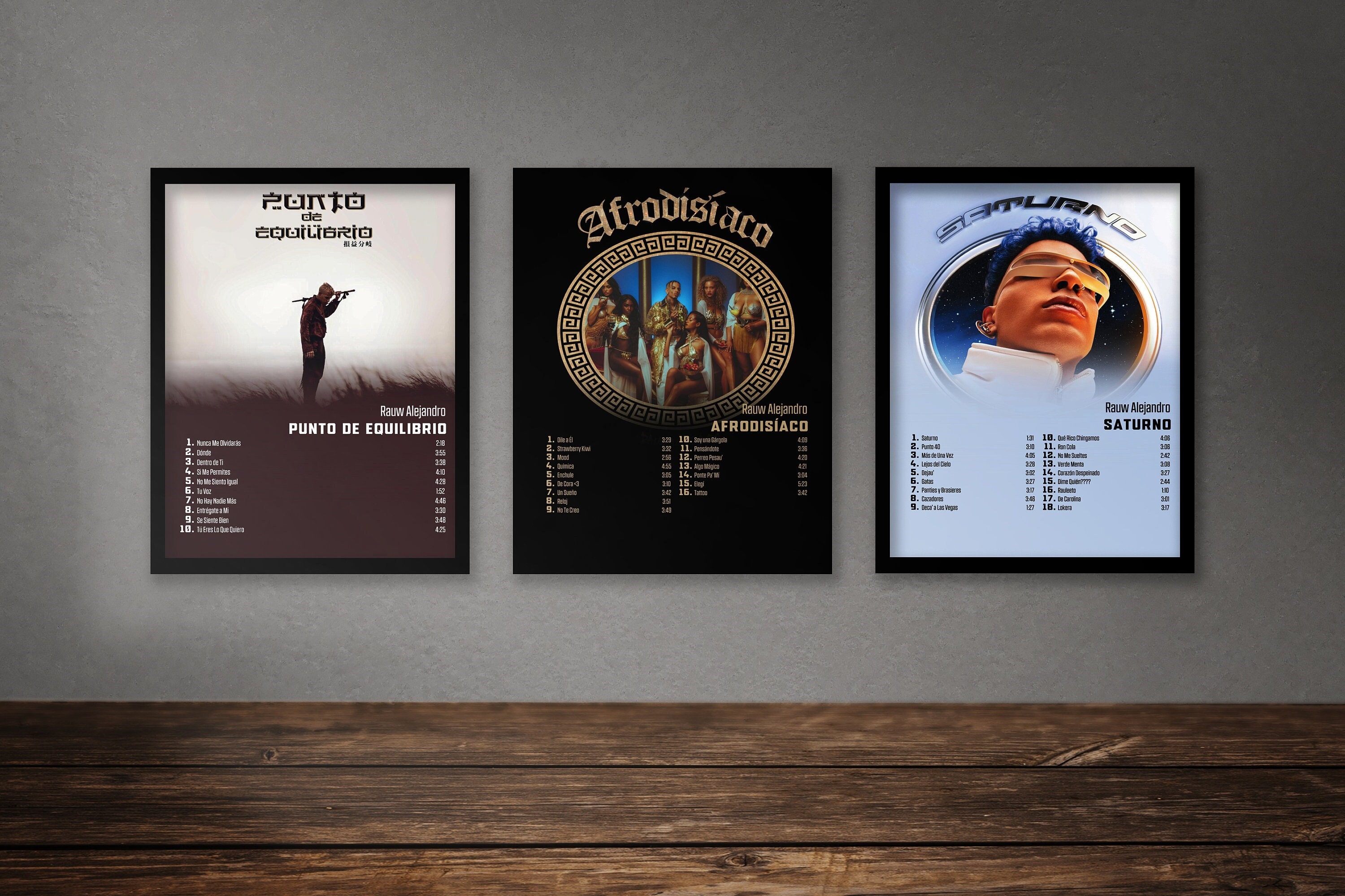 Rauw Alejandro Poster Set of 8 Album Poster | Afrodisiaco | Saturno ...