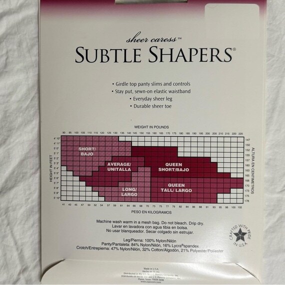 Vintage 90s JC Penney Sheer Caress Panty Hose Stockin… - Gem