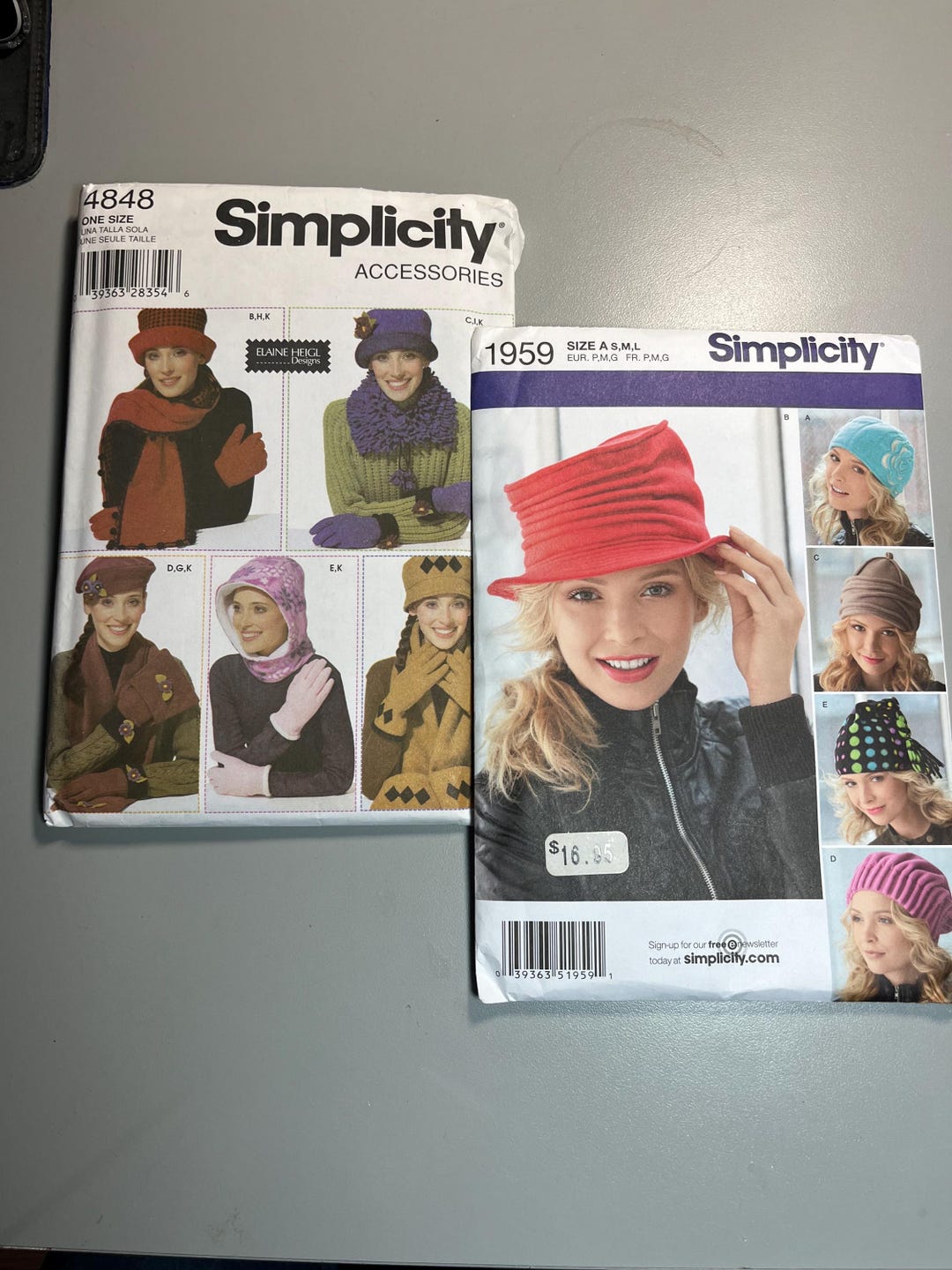 Simplicity Patterns 1959 and 4848.. Hats… Uncut - Etsy