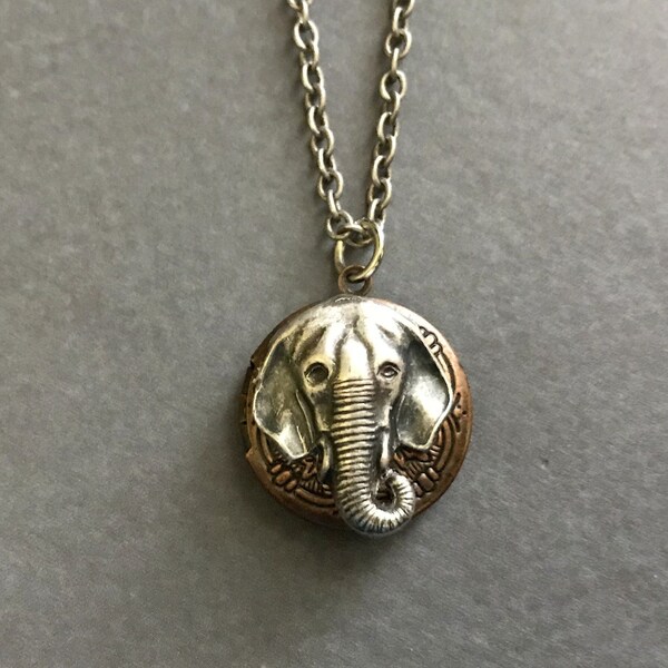 Elephant Locket - Etsy