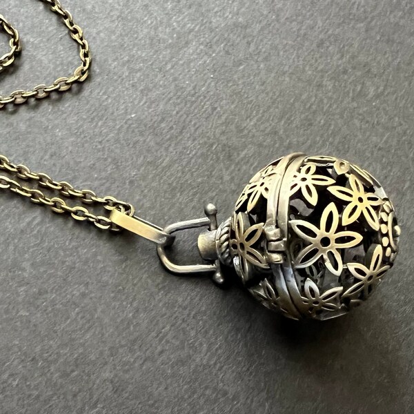 Ball Locket Necklace - Etsy