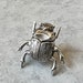 Beetle Tie Tack, Silver Beetle Brooch, Bug Lapel Pin, Brass Bug, Creepy ...