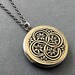 Celtic Floral Locket Necklace Round Pendant Celtic Jewelry Bridesmaid ...