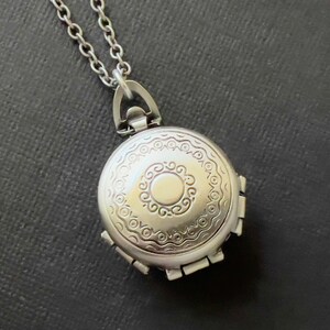 Full Moon Locket Celestial 4 Photo Locket Necklace Folding Men's Locket ...