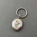 Floral Bird Locket Key Ring Nature Inspired Unisex Oval Locket Key ...