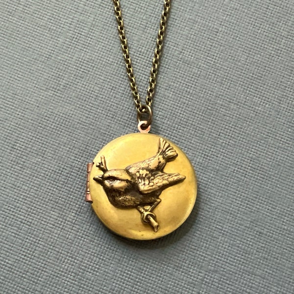 Bird Locket Necklace - Etsy