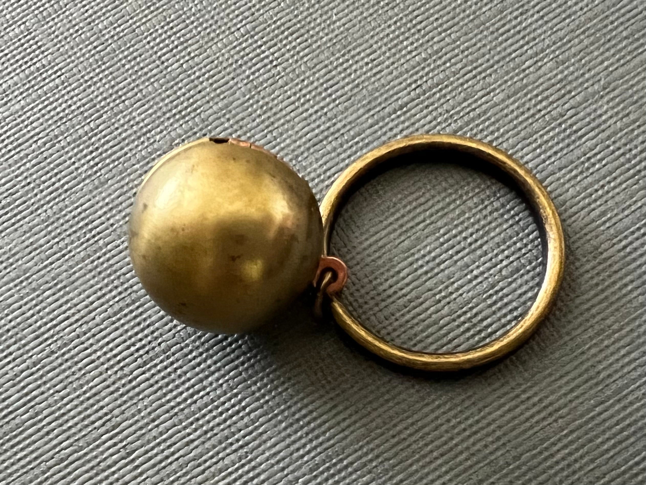 Vintage Ball Locket Key Ring 2 Photo Locket Key Chain - Etsy