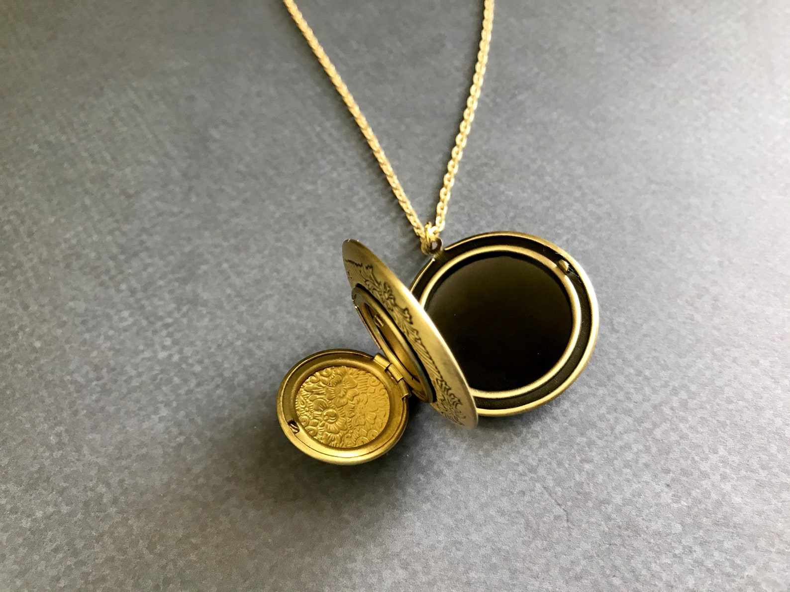 Double Locket 4 Photo Bridesmaid Gift Nature Inspired Vintage - Etsy