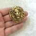 Lion Head Pin Leo Birthday Gift Zodiac LARGE Lion's Mane Men's Brooch ...