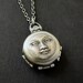 Full Moon Locket Celestial 4 Photo Locket Necklace Folding Men's Locket ...