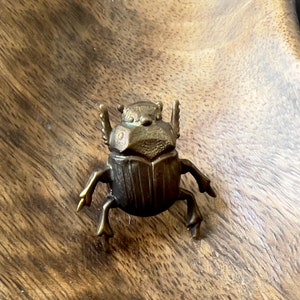 Beetle Tie Tack Dark Patina Insect Lapel Pin Brass Bug Hat Pin Creepy ...