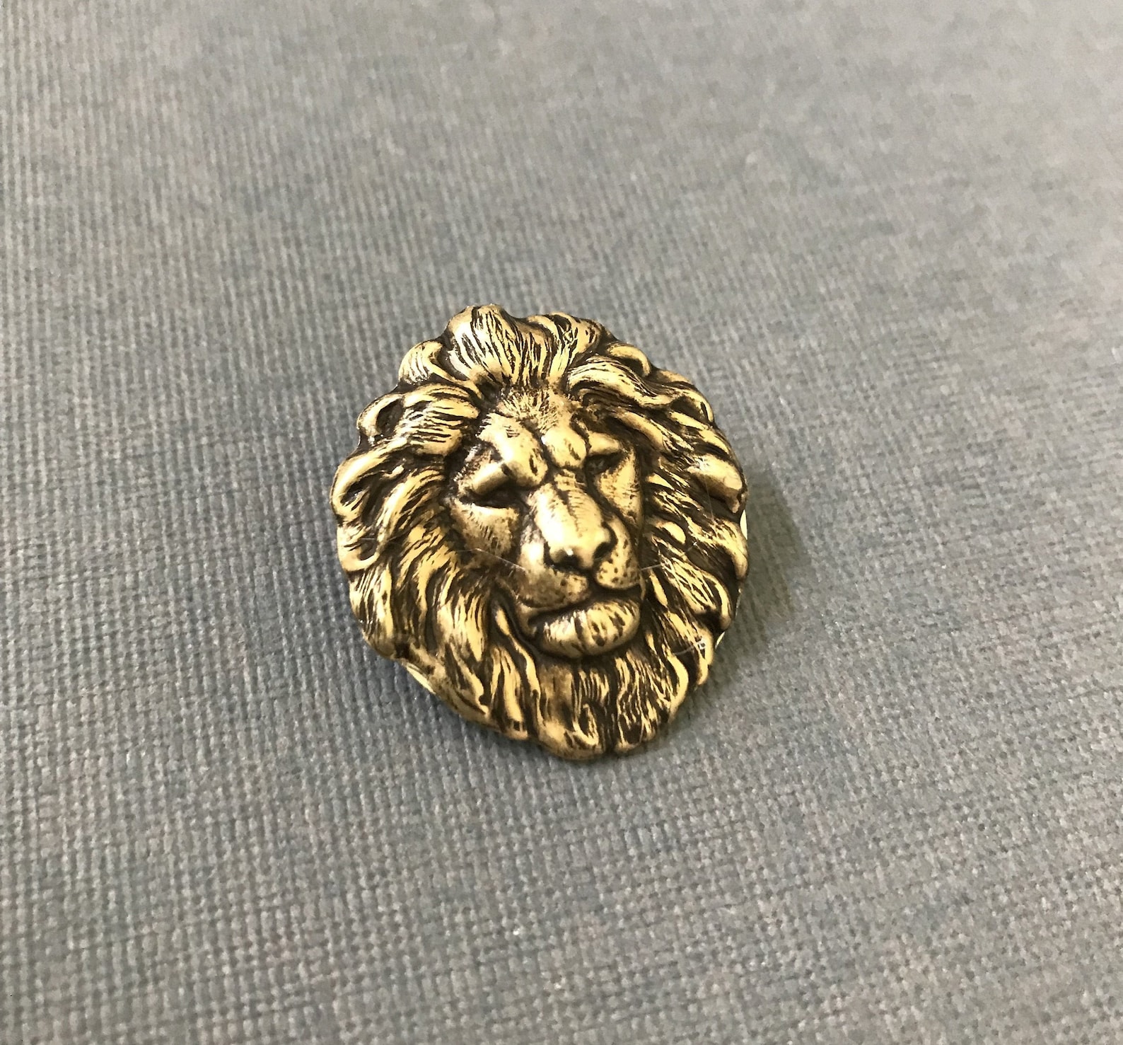 Small Gold Lion Brooch Antique Gold Lion Pin Leo Birthday - Etsy