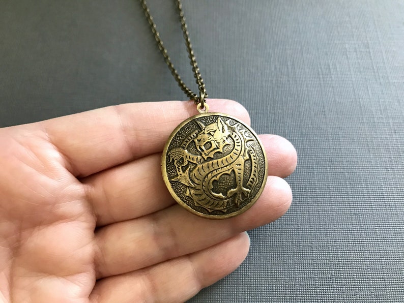 Dragon Hidden Locket Gothic Medieval Dragon Necklace Unisex - Etsy