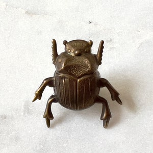 Beetle Tie Tack Dark Patina Insect Lapel Pin Brass Bug Hat Pin Creepy ...