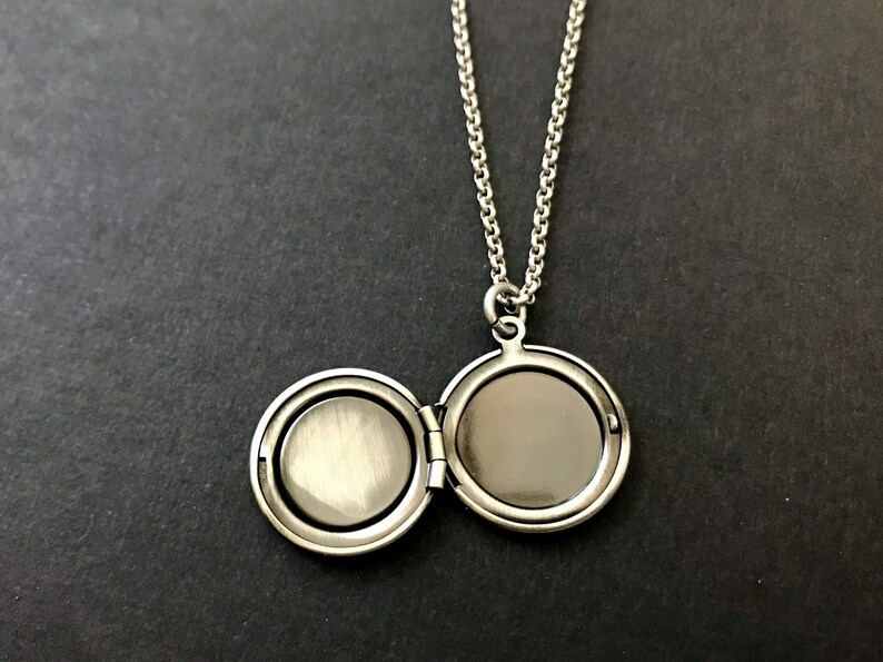 Small Moon Star Locket Celestial Locket ANTIQUE SILVER Lunar | Etsy